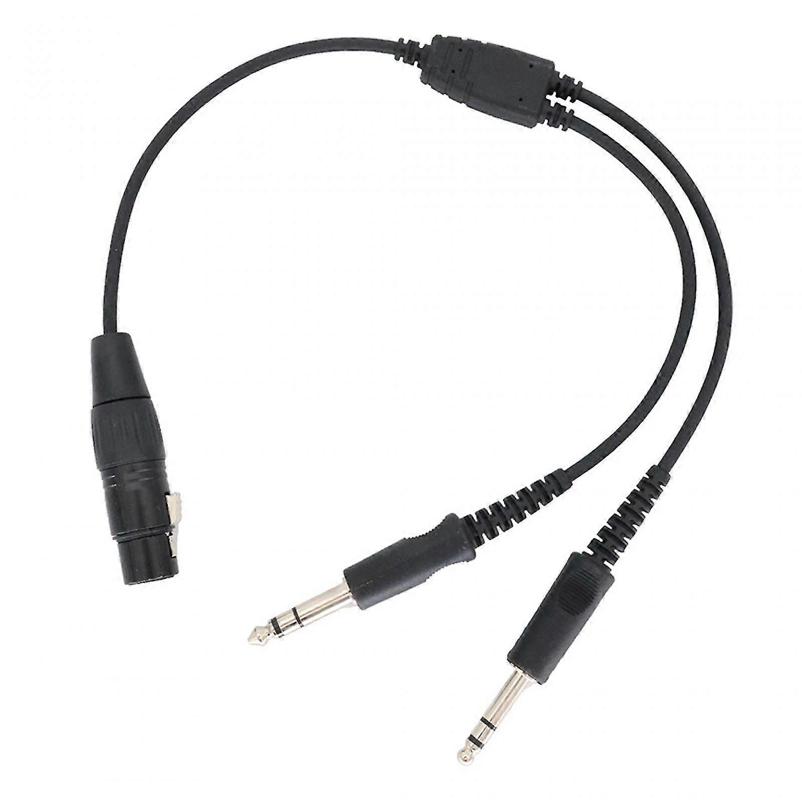 5 Pin Headset Adapter Cable Aviation Headphone Cable For Xlr To Ga Dual ...