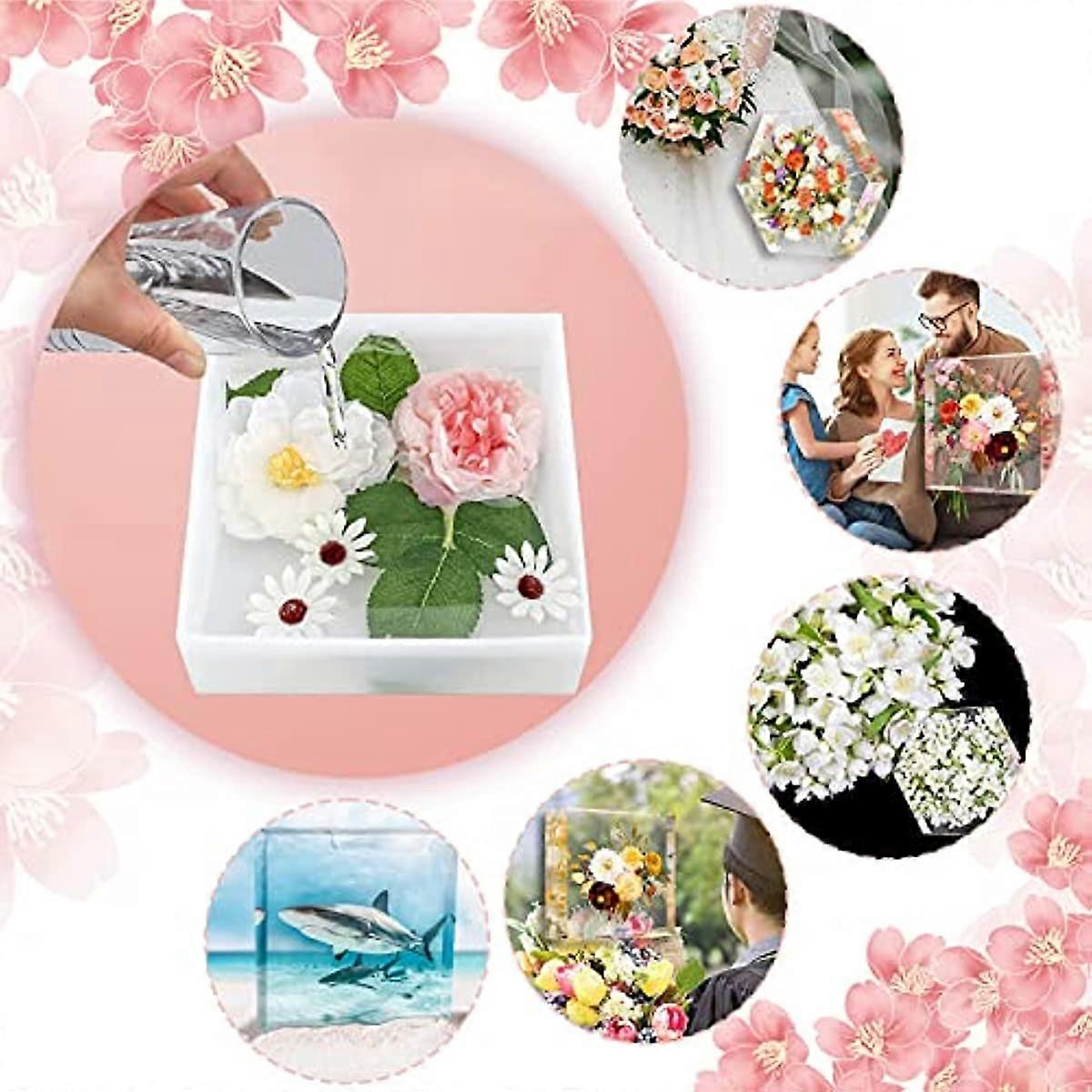 Large Square Mold 3000ml Cube Silicone Mold Swirling Making Tool Resin ...