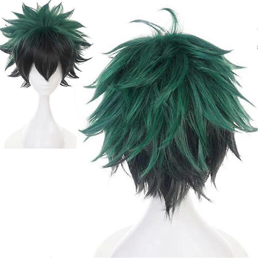 Cosplay Wig Anime My Hero Academia Deku Izuku Midoriya Green Short ...