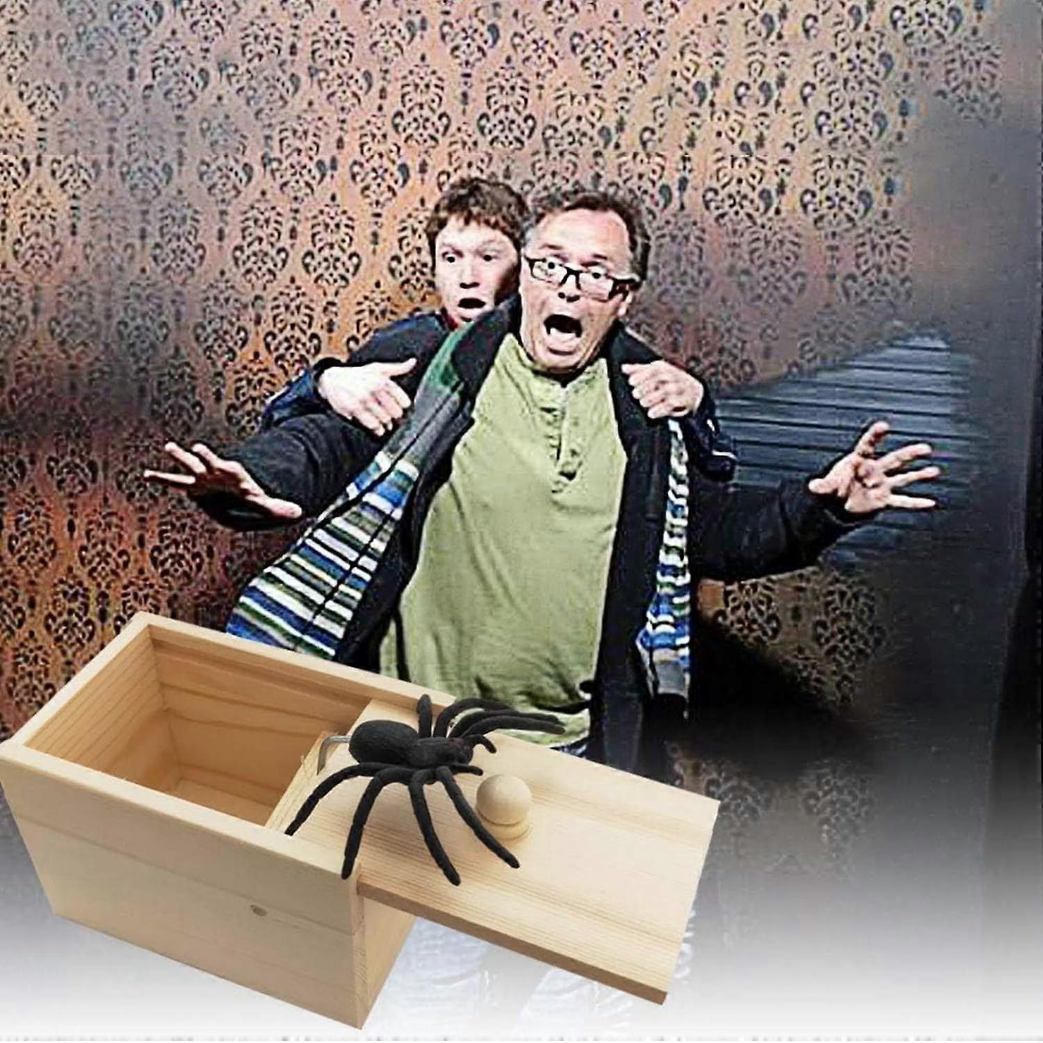 Original Spider Scare Prank Box,Handmade Fun Joke Scarebox Toy ...