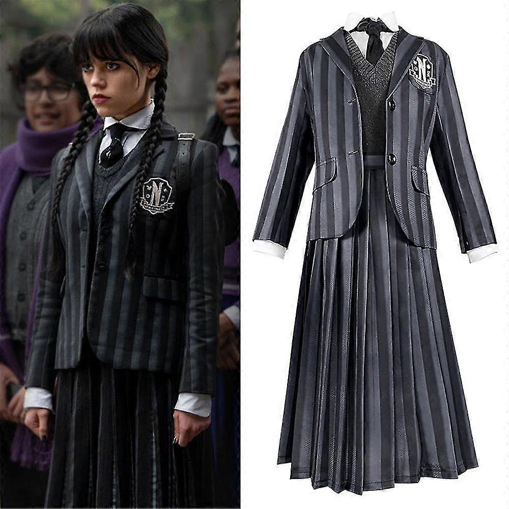 Adult Wednesday Dress Addams Cosplay Costume Wednesday Addams Nevermore ...