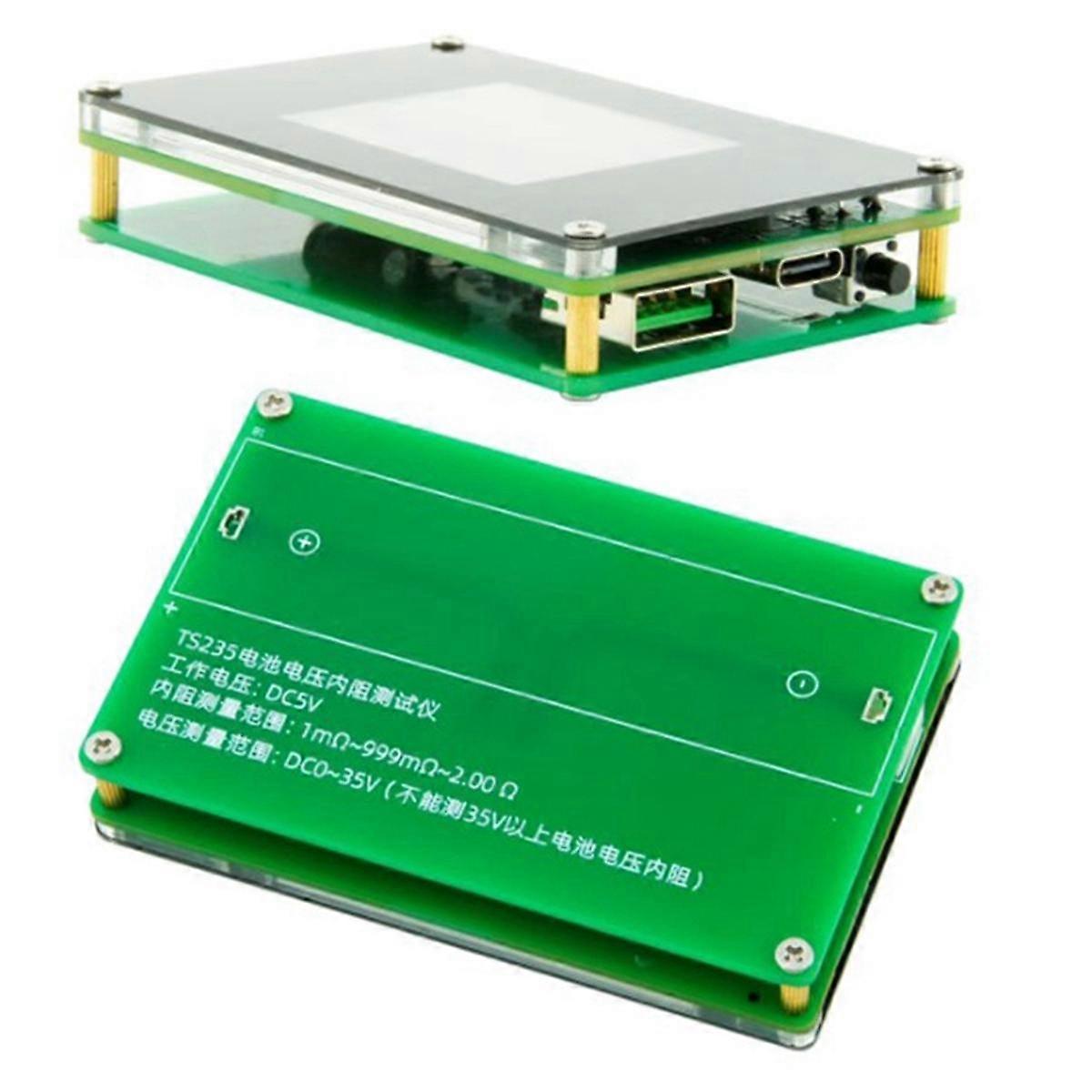 TS235 Battery Resistance Meter Milliohm 4-Wire AC with Kelvin Clip ...