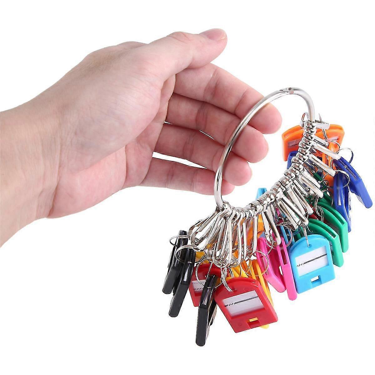 Portable Key Organizer, with 30 Individual Spring Hooks and Key Tags ...