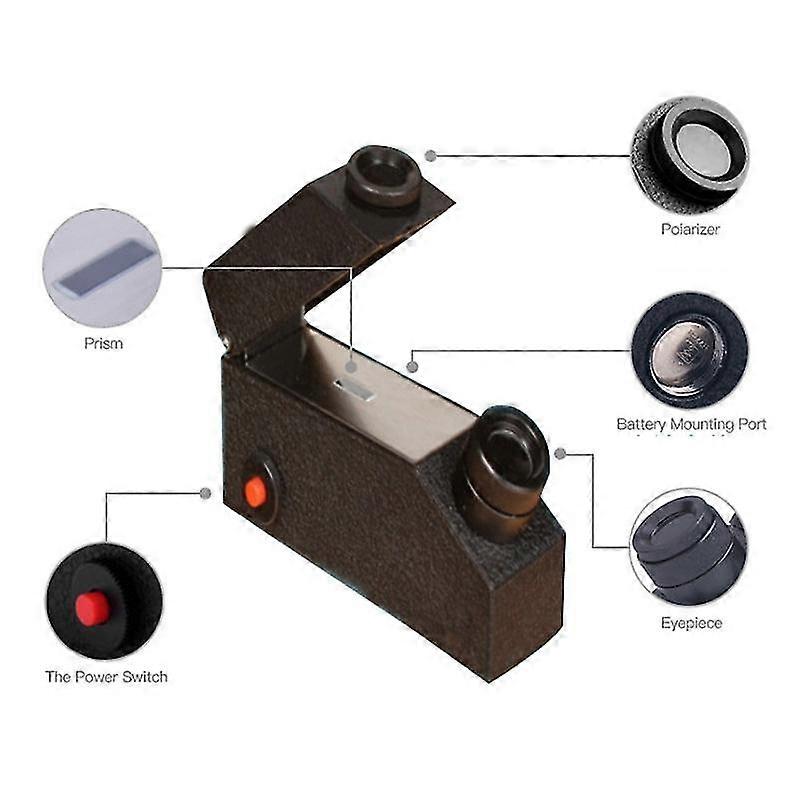 Gemology gemstone polarizing filter gem refractometer 1.81 ri oil built ...