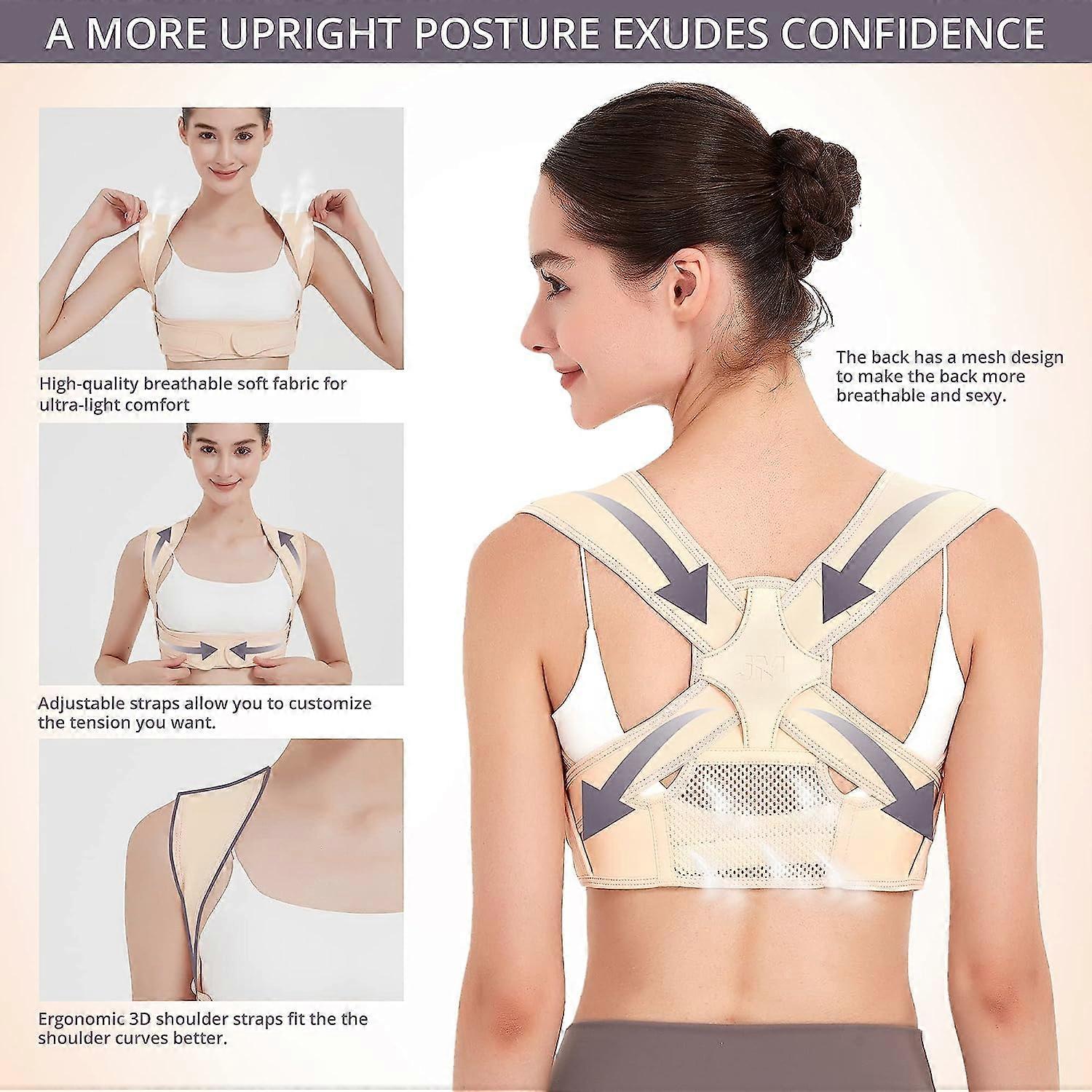 Posture Corrector for Women and Men, Breathable Back Brace for Posture Corrector, Adjustable ...