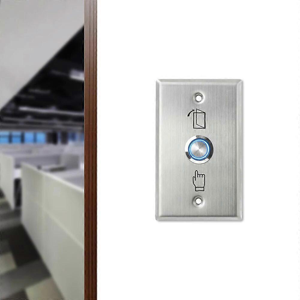 Stainless Steel Push Switch Backlight Exit Button Door Sensor Opener ...