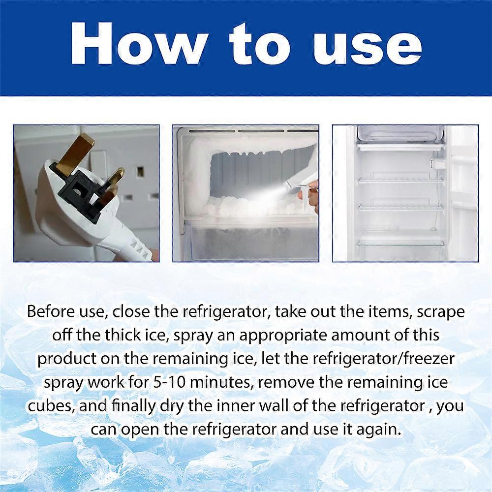 Defrosting Spray For Fridge Freezer,120ml Refrigerator Defrosting ...