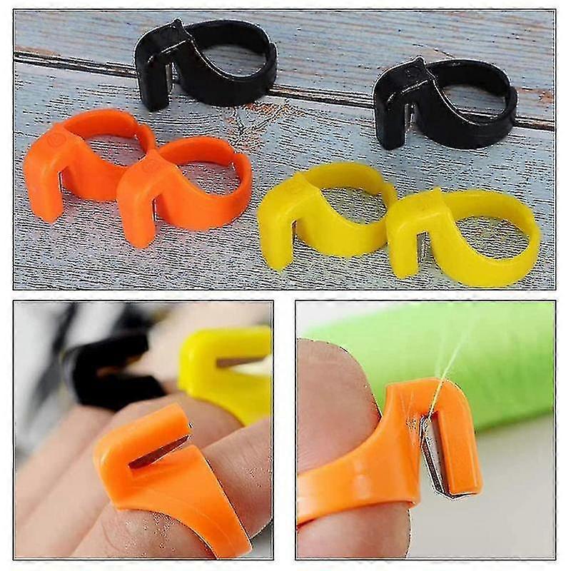 12pcs Finger Blade Needle Craft Home Plastic Thimble Sewing Ring Thread ...