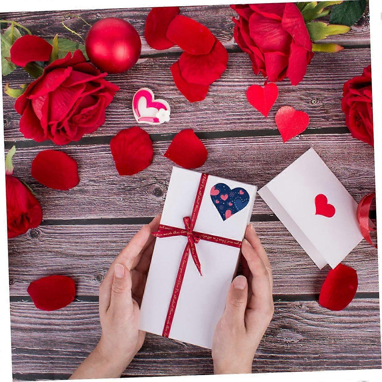 1roll Heart Gift Sticker Decorative Valentines Day Decor Cookie ...