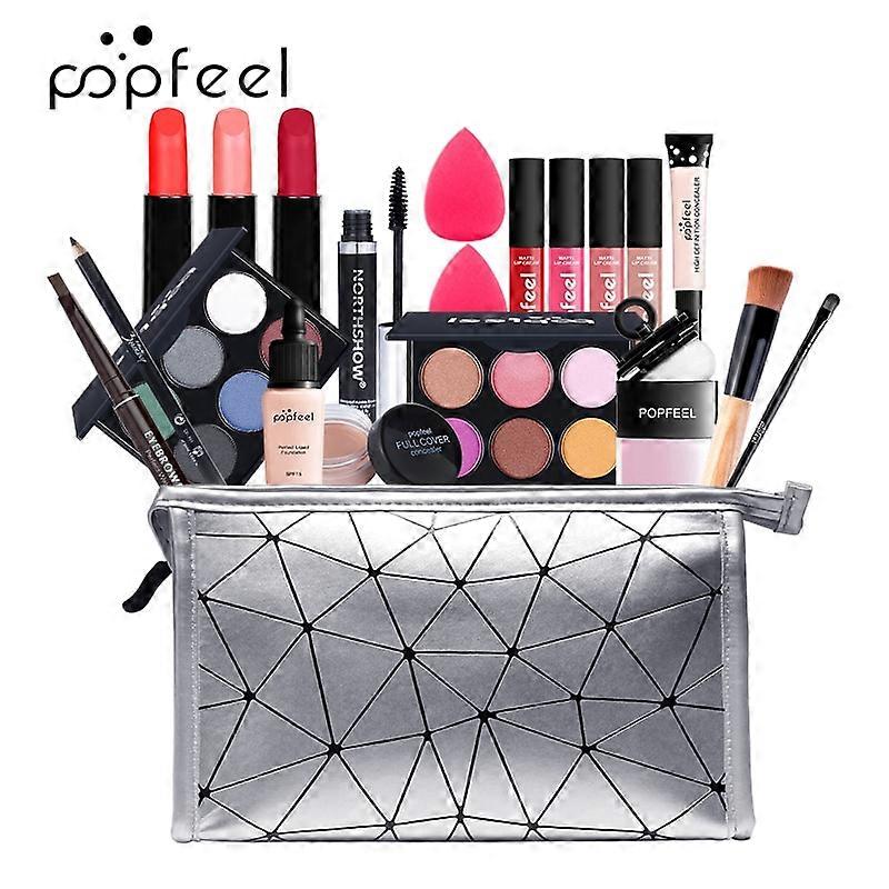 POPFEEL 8-56Pcs Makeup Set Full Professional Makeup Kit Eyeshadow Blush ...