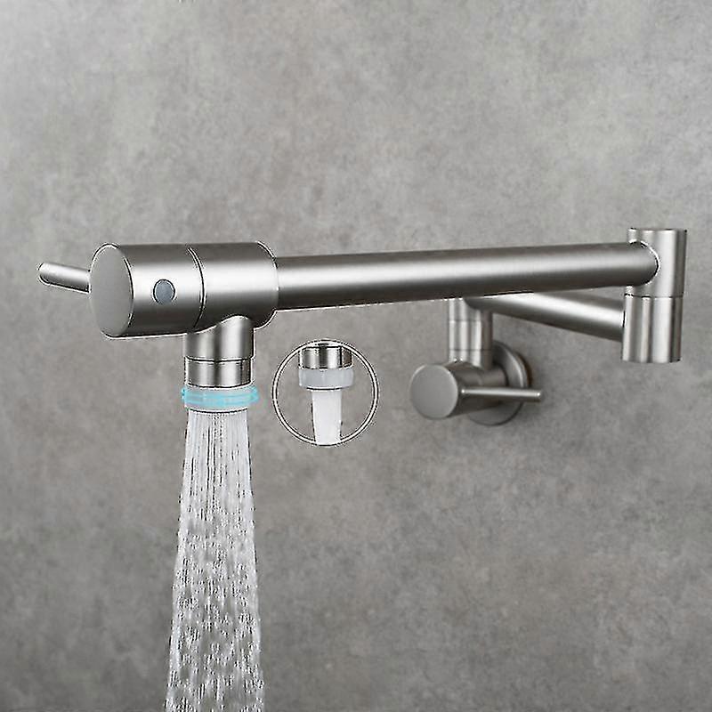 Wall Mounted Rose Gold Pot Filler Faucet Tap - Folding Kitchen Faucet ...