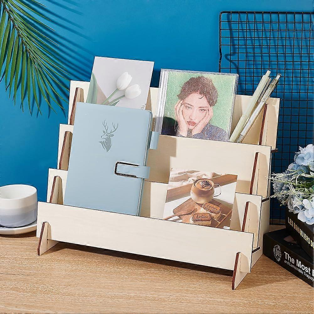 3-Tier Greeting Card Display Stand Wooden Sticker Display Stand Wooden ...