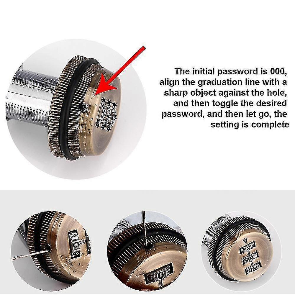 Code Combination Lock Mailbox Without Key For Closet Drawer 30mm ...