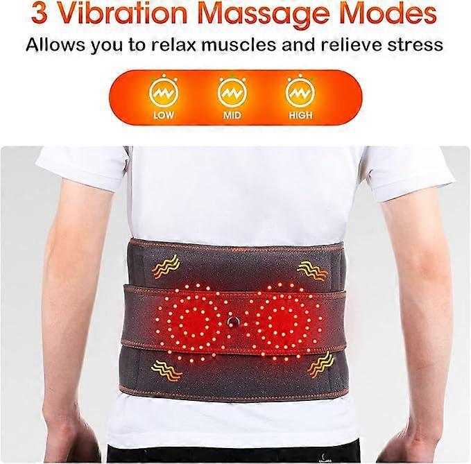 Cordless Heated Back Belt Abdomen Warmer Lumbar Support with 3 Fast ...