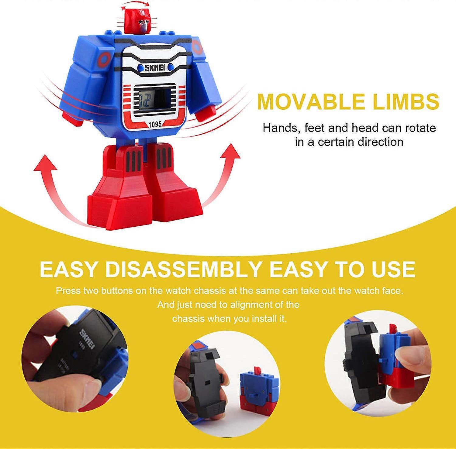 Kids Transformer Watch Robot Transformers Toys Digital Watch, Boys ...
