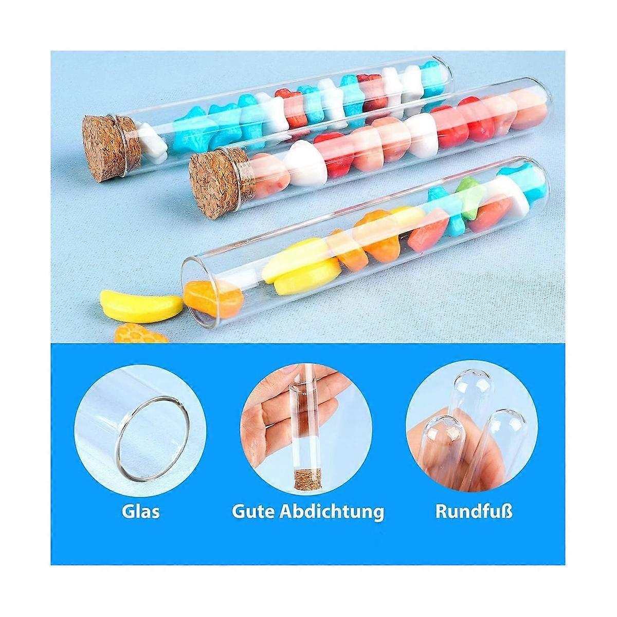 30 Pcs Test Tubes, Test Tubes With Corks Glass Test Tubes 20 x 150mm ...
