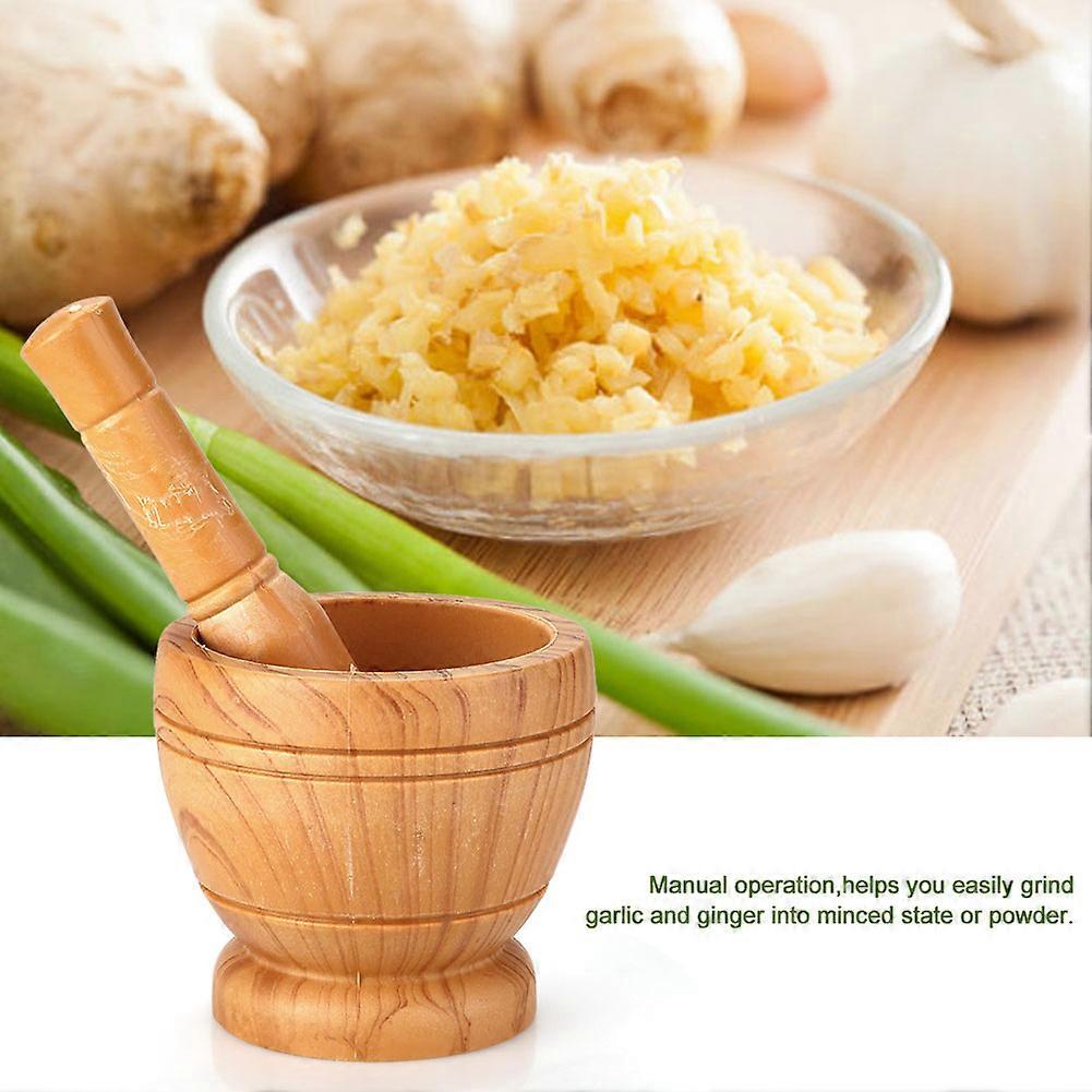 Kitchen Hand Manual Plastic Garlic Ginger Spices Mortar Pestle Set ...