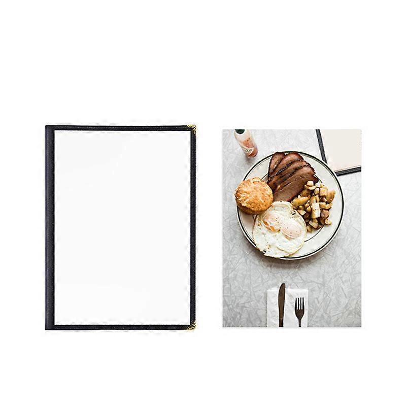 12 Pack Cafe Style Menu Cover, Double Edge, Crystal Clear Vinyl (Black ...