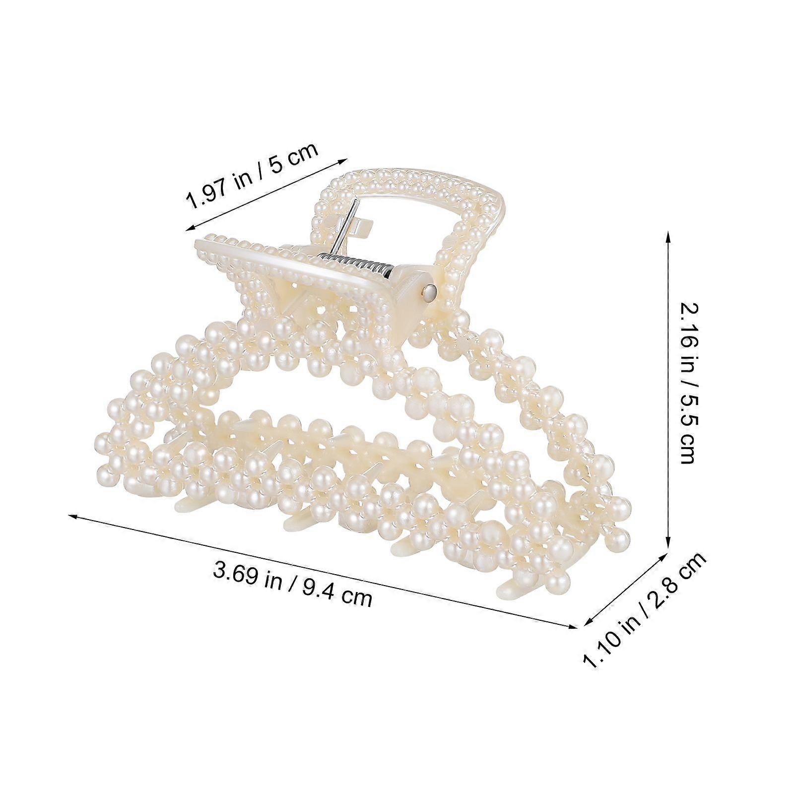 3pcs Hair Claws Beaded Claw Clip Elegant Hair Clips Women Hair Gripper ...