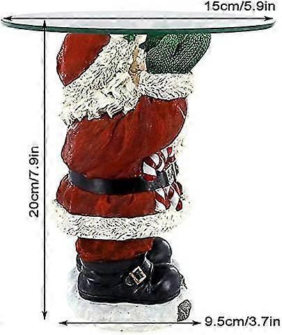 Santa Claus Sculptural Tray, Santa Claus Table Decorations, Glass ...