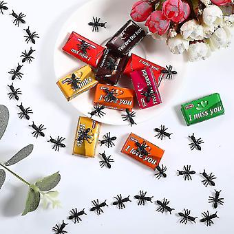 300 Pieces Fake Ants Prank Plastic Black Ant Bugs Joke Toys Realistic ...