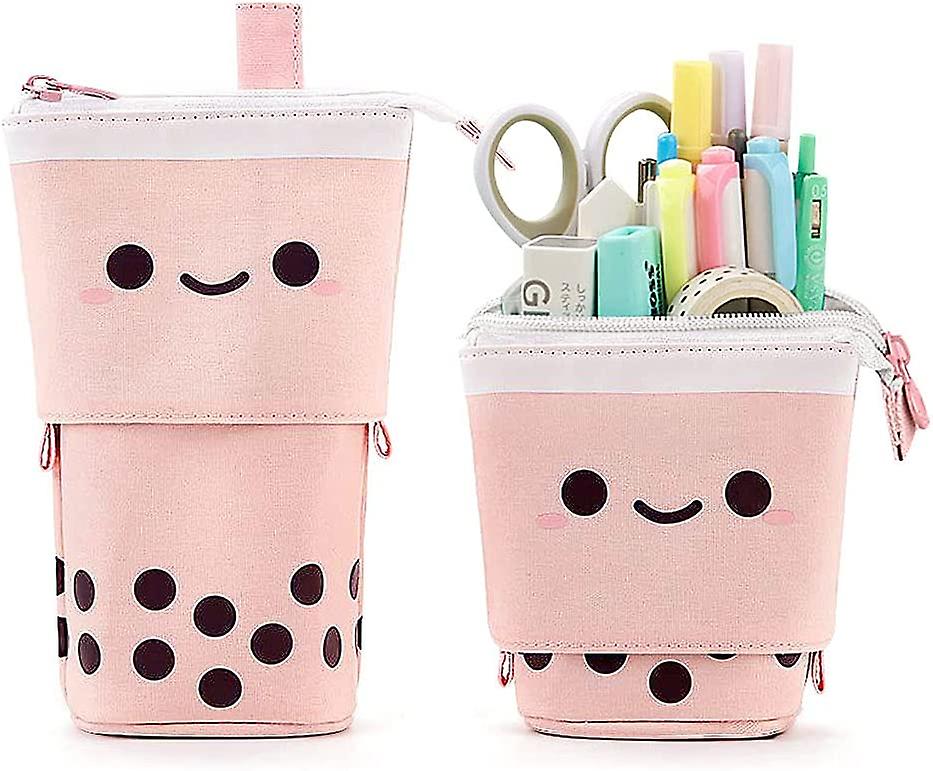 Boba Cute Standing Pencil Case For Kids, Pop Up Pencil Box Makeup Pouch ...