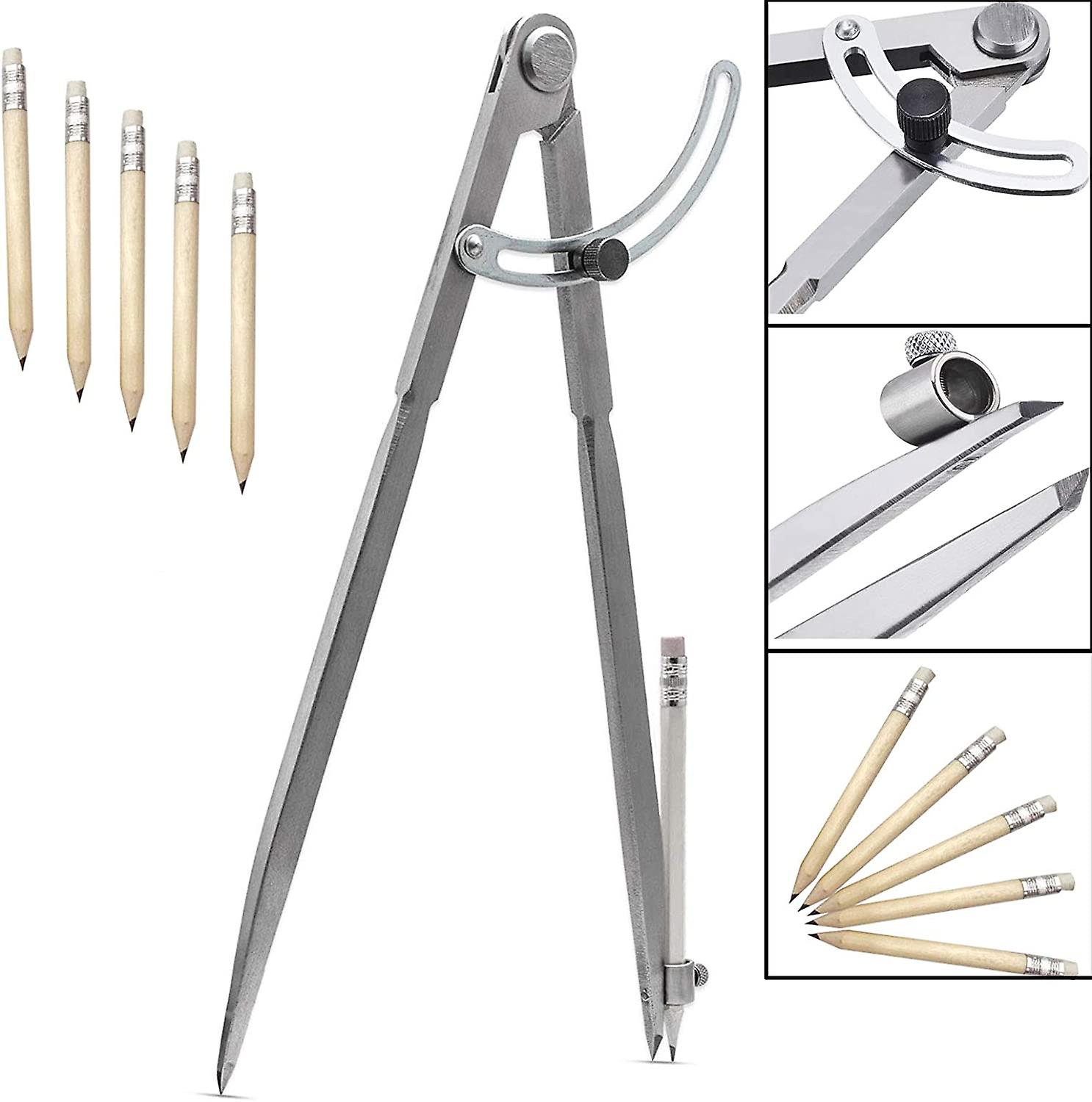 Pointed Compass 300mm/12" Large Pencil Marking Compass with Pencil ...