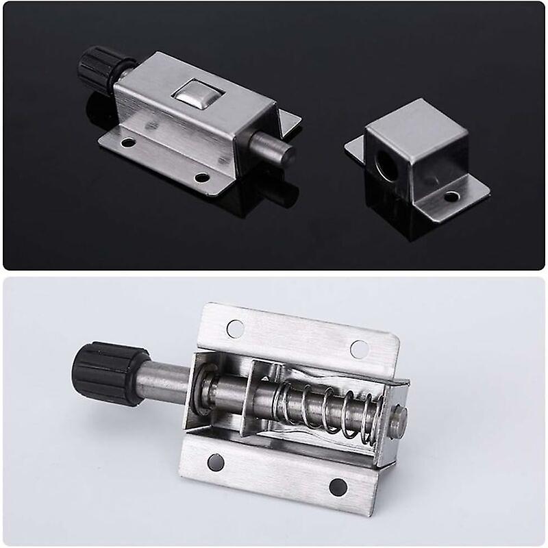 4 Piece Spring Loaded Automatic Sliding Latch, Stainless Steel Sliding ...