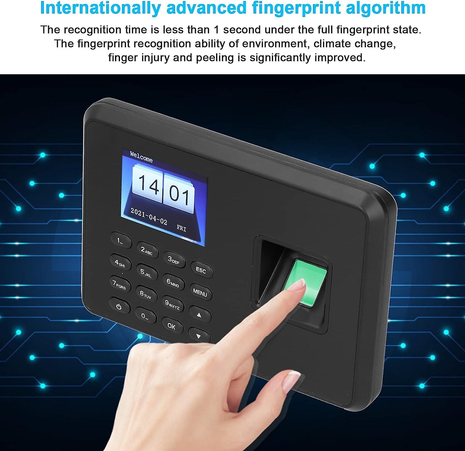 Biometric Fingerprint Time Clock, TFT Display Face Recognition ...