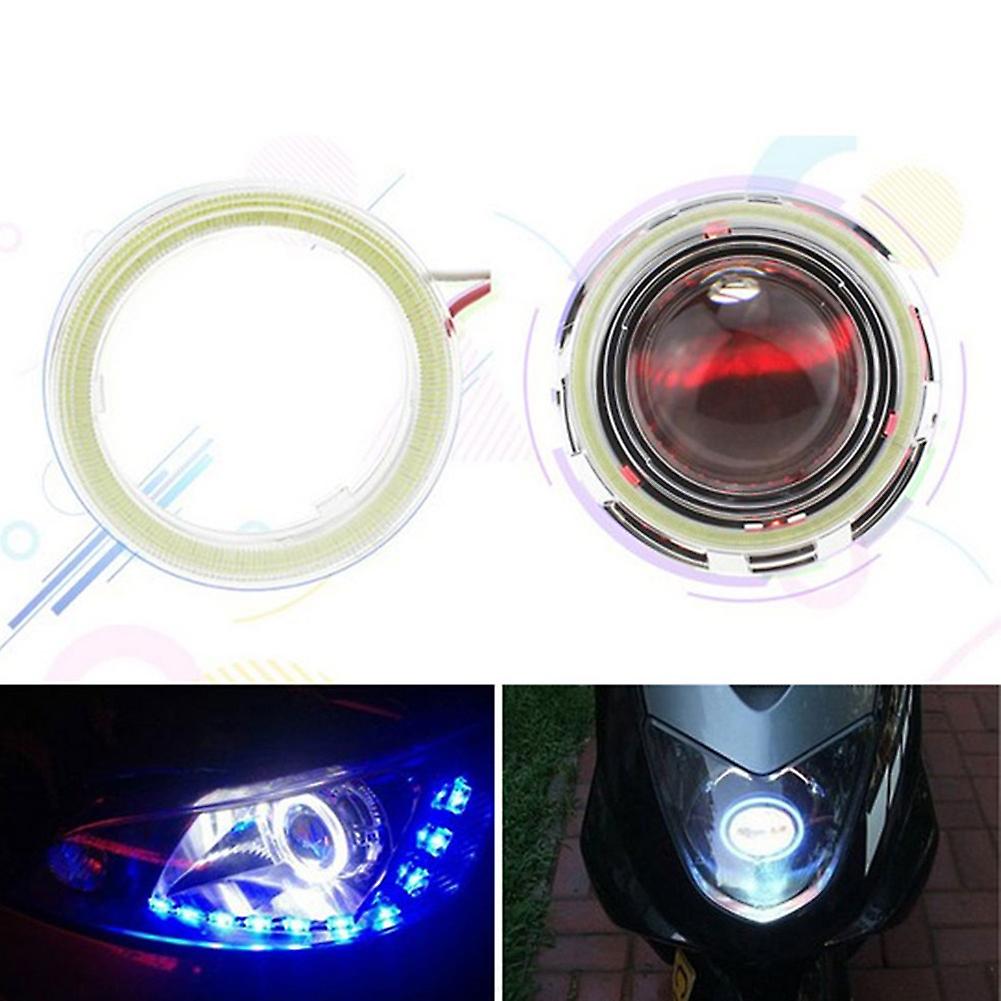 60mm-120mm Car Vehicle Universal COB Angel Eye LED Ring Light Headlight ...
