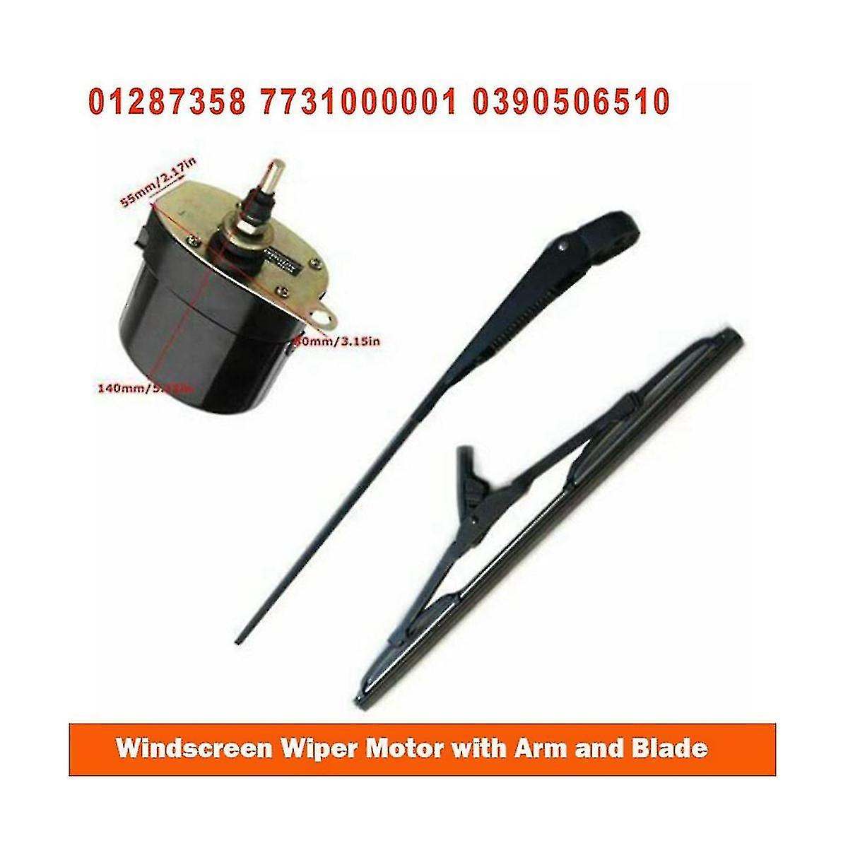 12v Universal Windscreen Wiper Motor With Arm And Blade For Willys ...