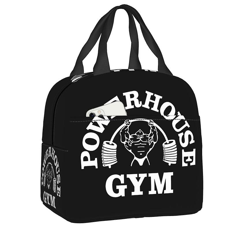 Fitness Muscle Powerhouse Gym Lunch Bag Men Women Cooler Warm Insulated ...