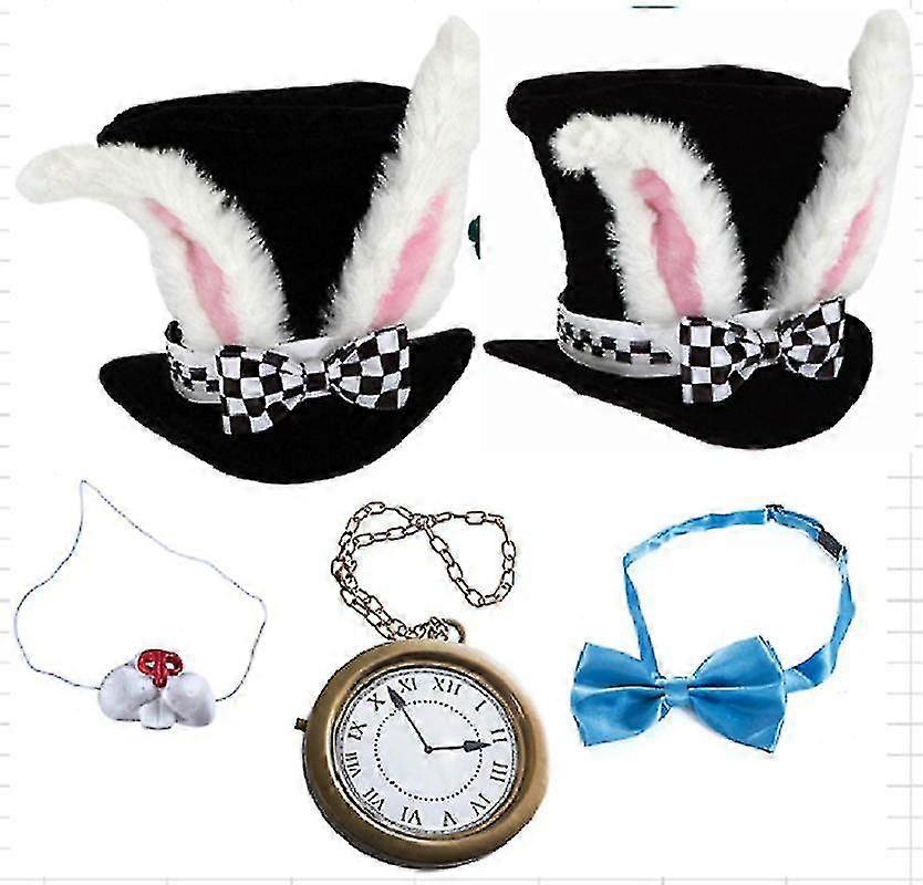 White Rabbit Hat Props Accessories 5-piece Set | Fruugo UK