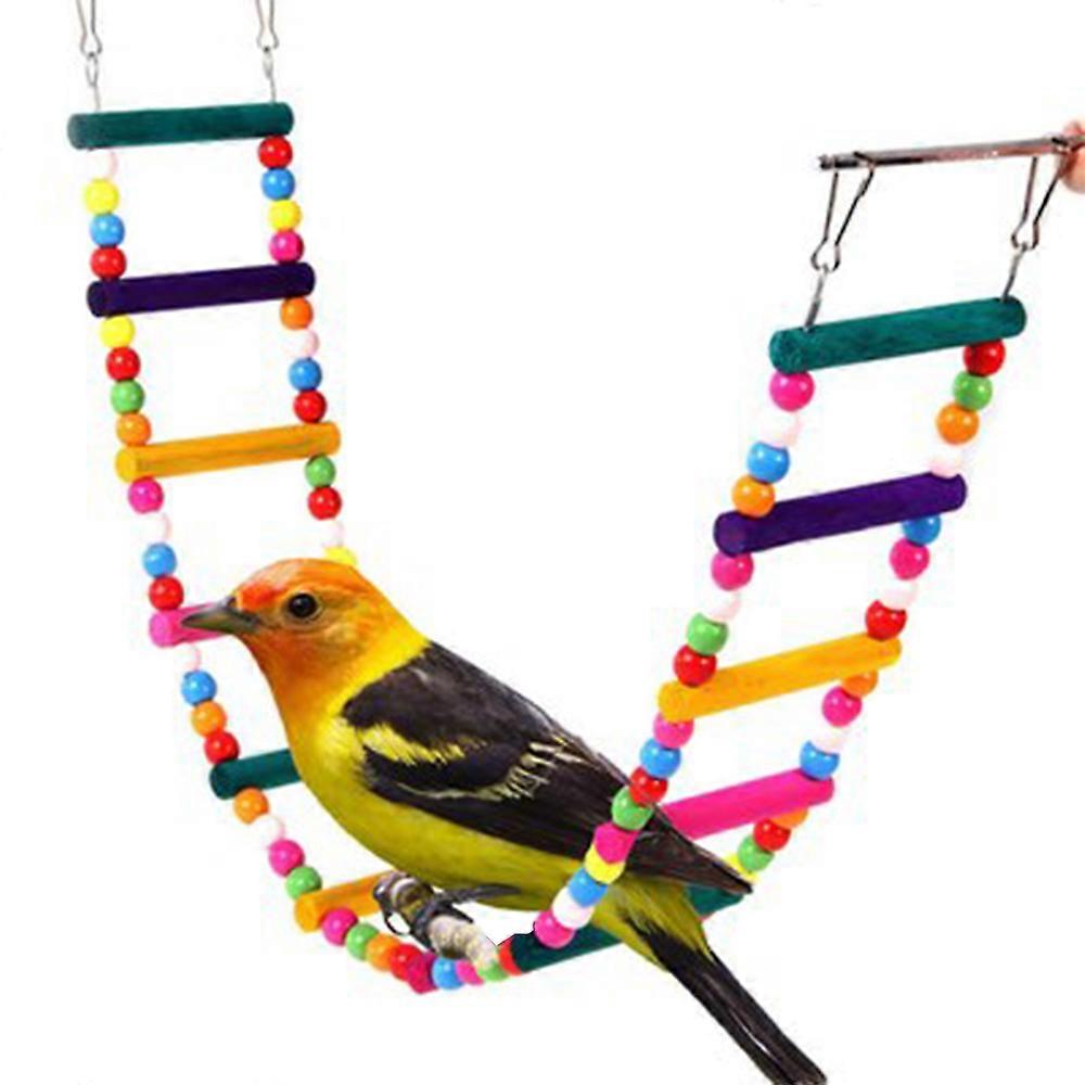 77Cm(11 Ladders) Bird Parrot Toys, Naturals Rope Colorful Step Ladder ...