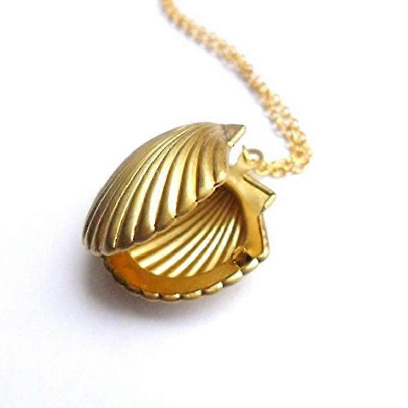 Sea Shell Locket, Mermaid Valentine Necklace, Beach Locket | Fruugo UK