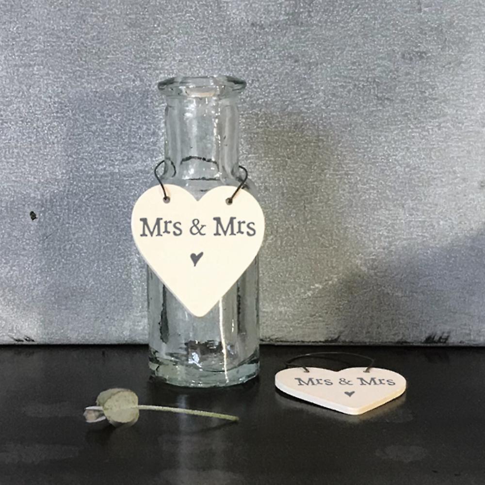 Mrs & Mrs - Mini Wooden Hanging Heart | Cracker Filler | Mini Gift ...