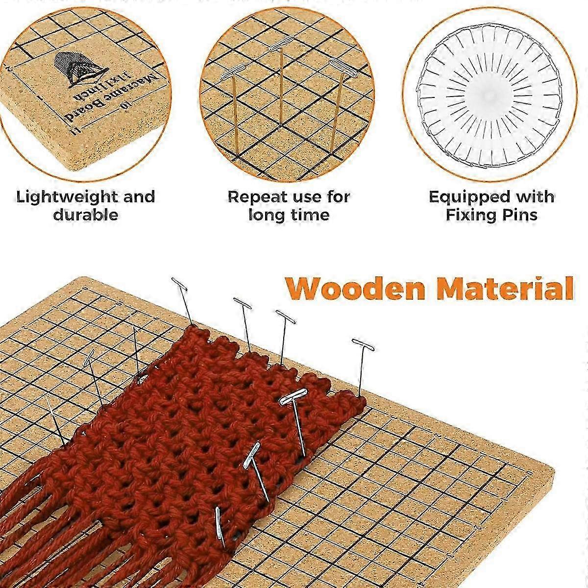 Macrame Board with Pins,Double Side Macrame Project Board with Grids ...