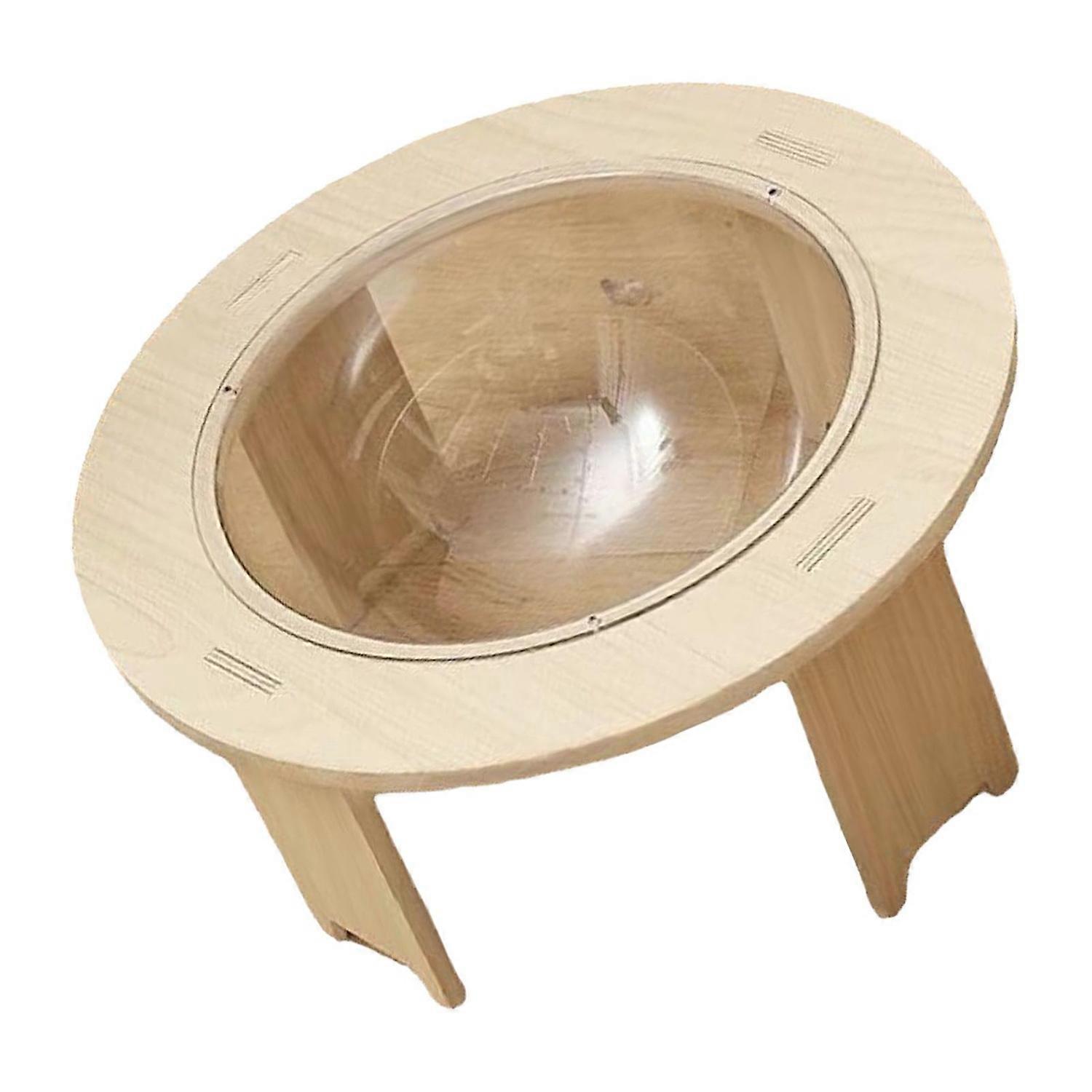 Capsule Cat Bed Transparent Clear Capsule Cat House Detachable Wooden ...