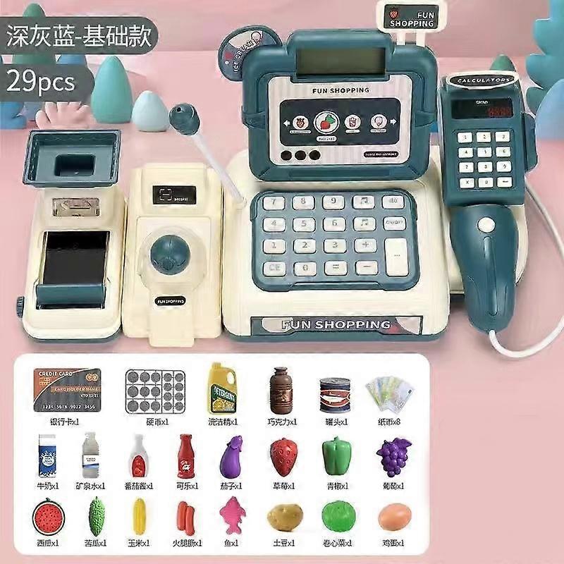 New Children Play House Toy Mini Food Simulation Supermarket Can Scan ...