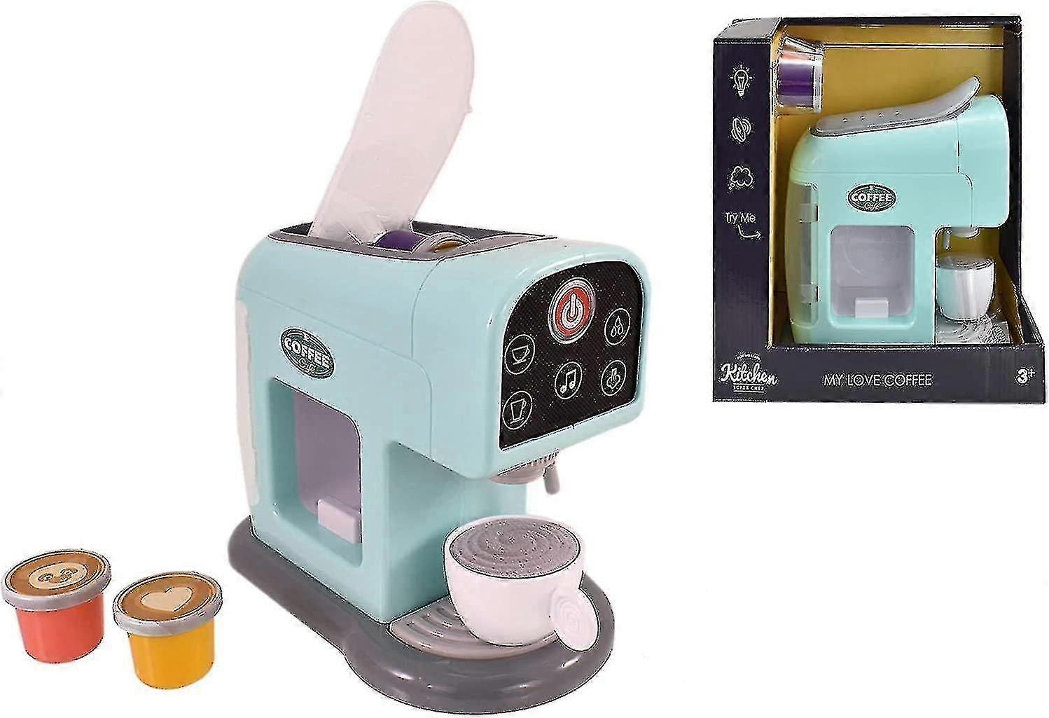 My First Kids Coffee Machine Kitchen Toy With Lights And Sounds | Kids ...