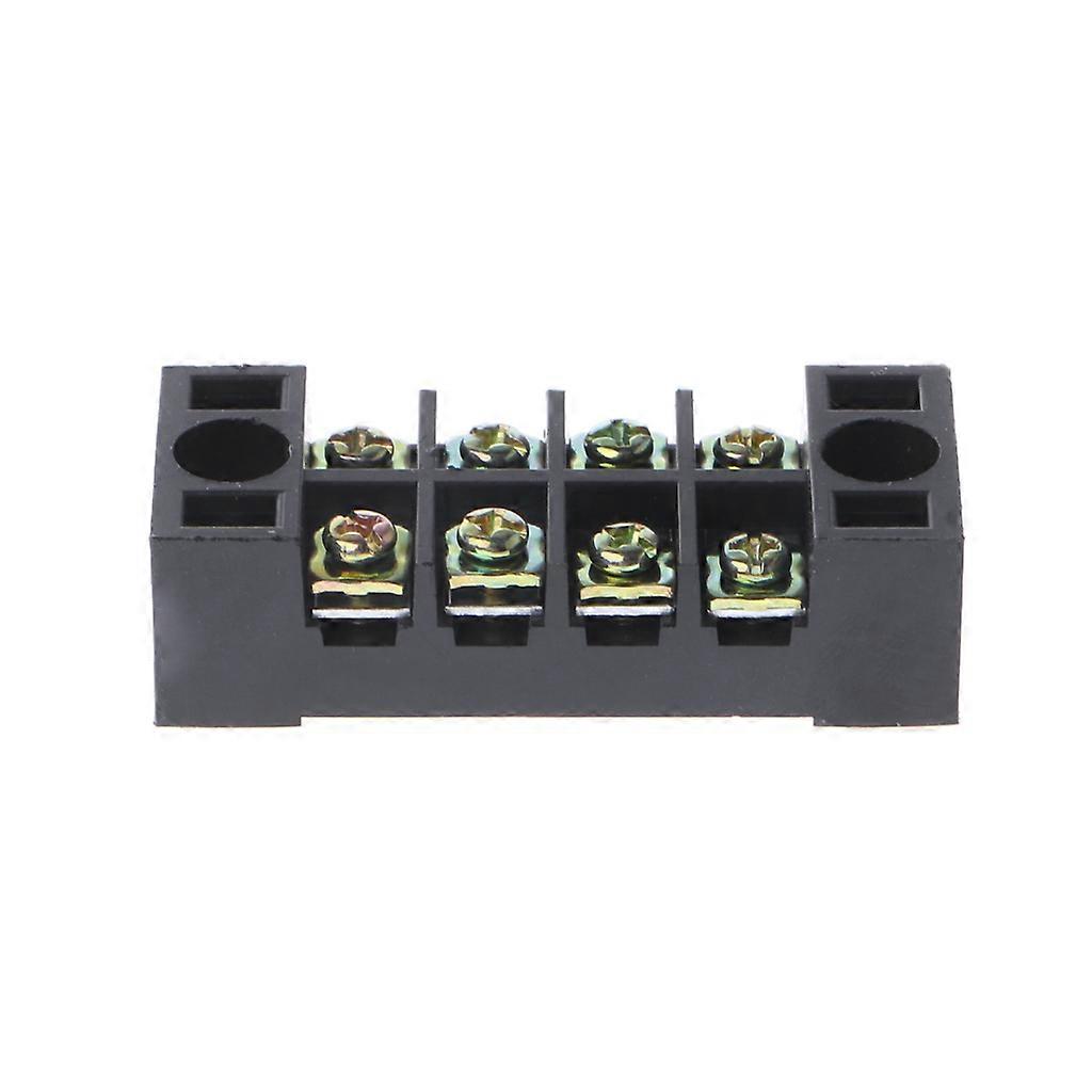 600V 15A 4 Positions Dual Rows Covered Barrier Screw Terminal Block ...