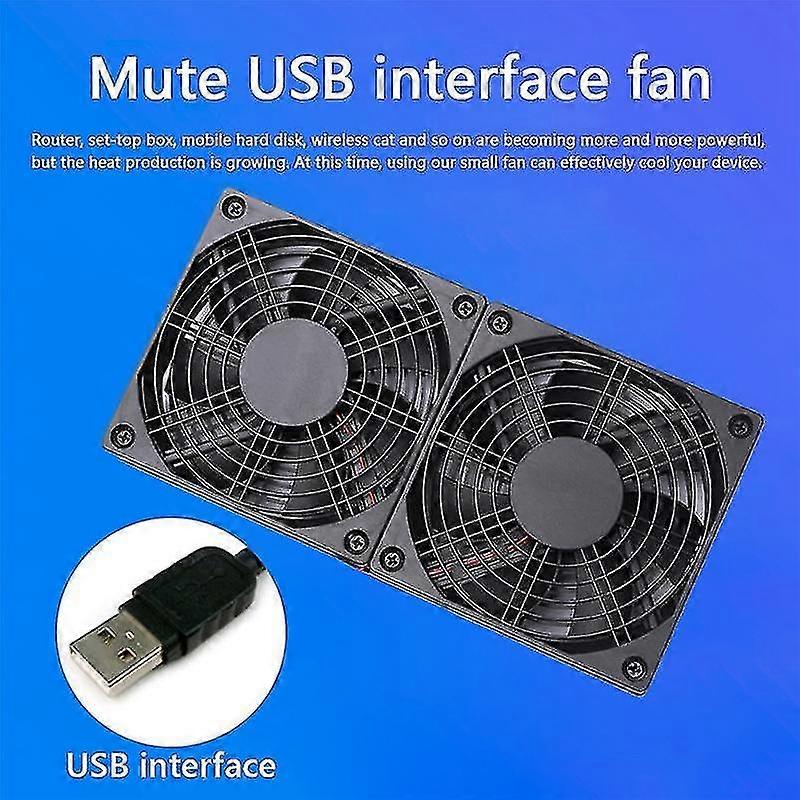 120mm 5v Usb Powered Pc Router Fans With Speed Controller High Airflow ...