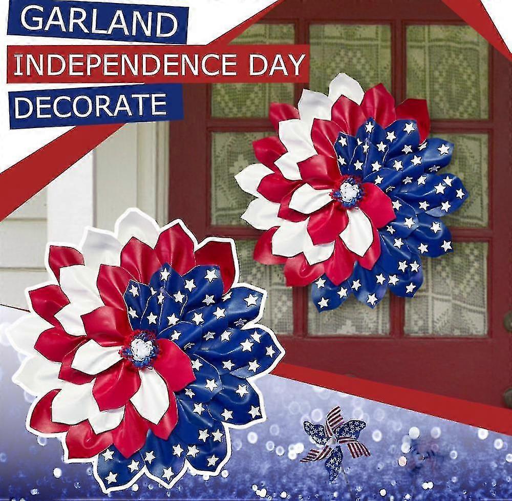 Shxx 4th Of July Independence Day Wreath 16in Patriotic Decorations ...