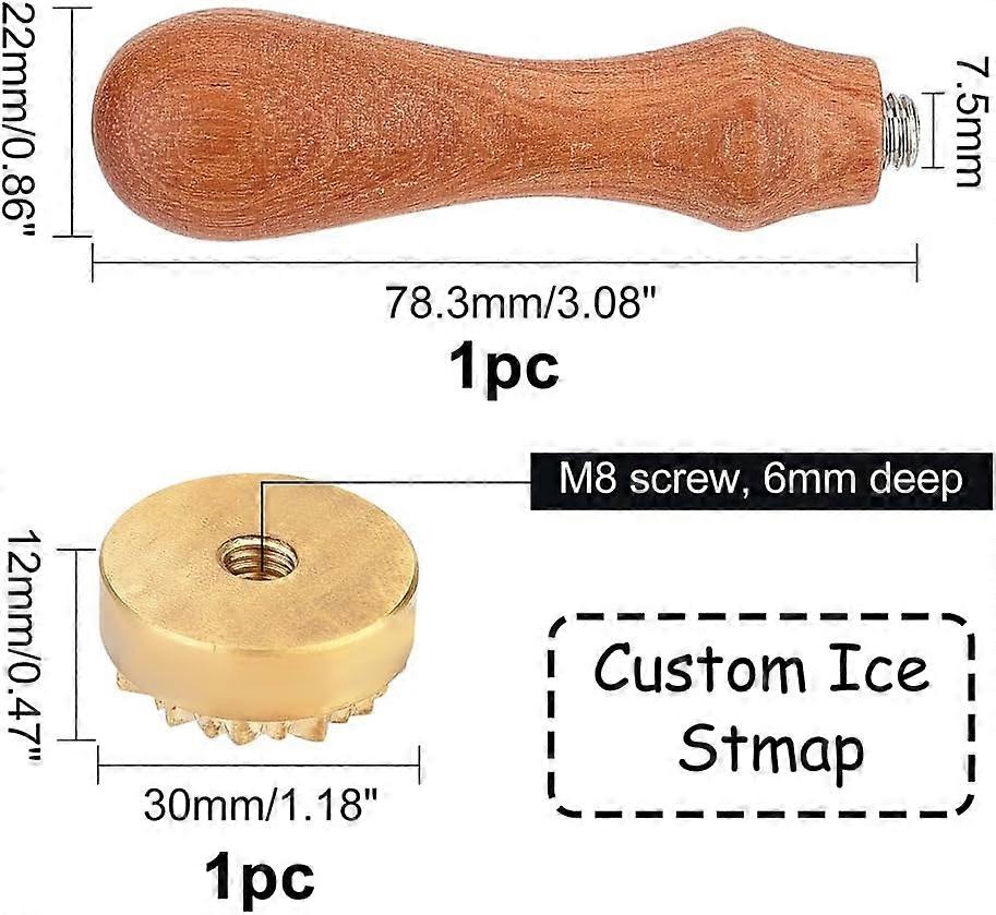 Ice Stamp 1.2 Inch Ice Cube Stamp Letter H Ice Stamp with Velvet Pouch ...