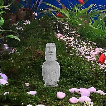 Miniature Moai Statue Home Decor Aquarium Landscaping Stone Craft ...