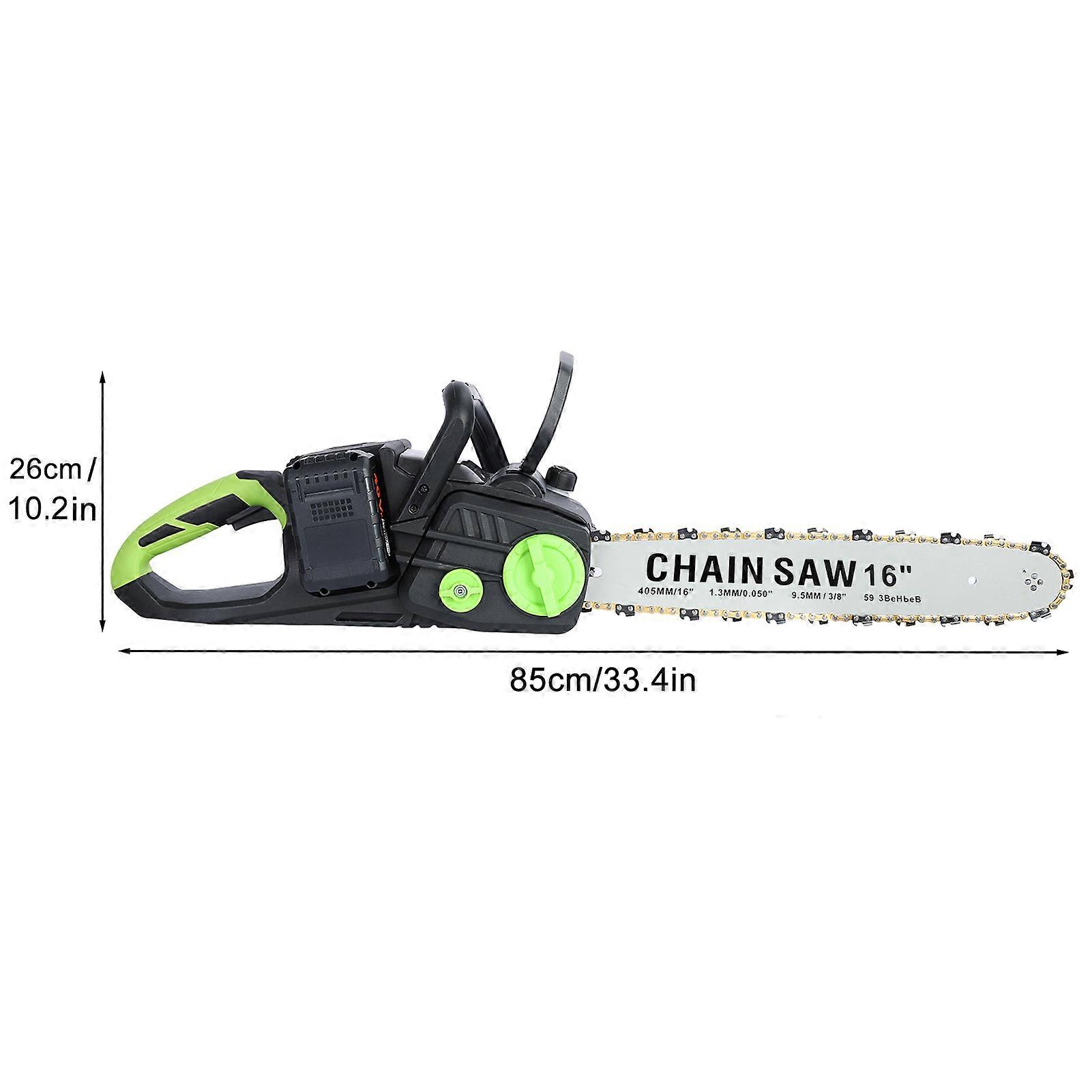 Chain Saw, 16 Inch Chain Saw Cordless, Brushless Motor Electric Chain ...