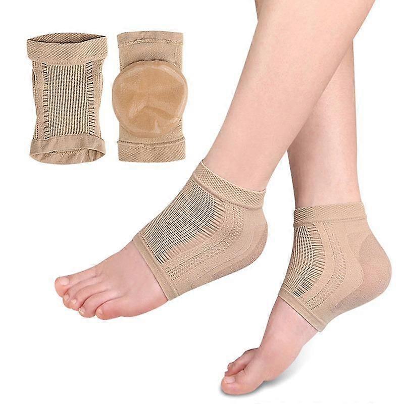 2PCS Gel Silicone Heel Protector Sleeve Repair Cushion Half-yard Socks ...