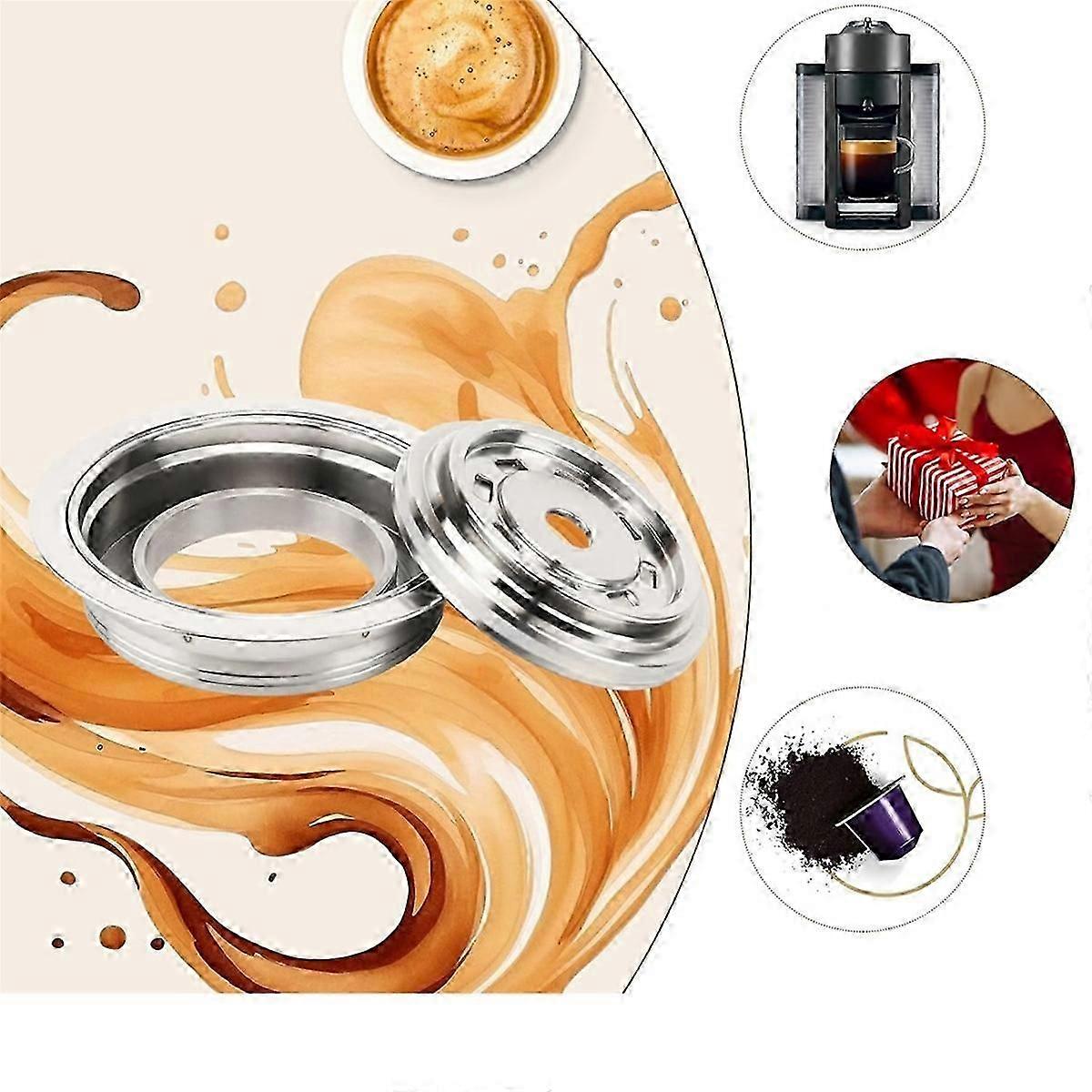Coffee Capsule Adapter for Vertuo Machines,Stainless Steel Coffee Pod ...