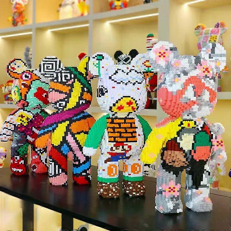Giant Fluid Violence Bear Cartoon Love Violent Bear Bearbrick Colour ...