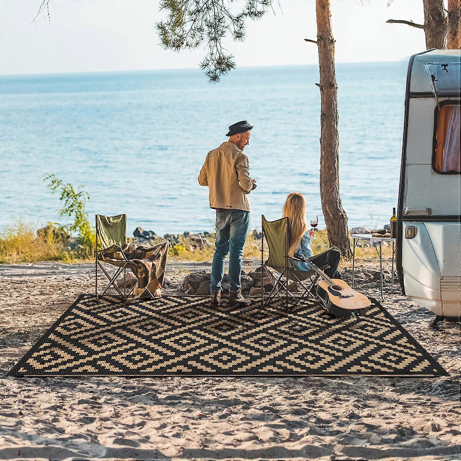 Outdoor Rug Waterproof, Outside Carpet, Geometric Rv Mat | Fruugo UK
